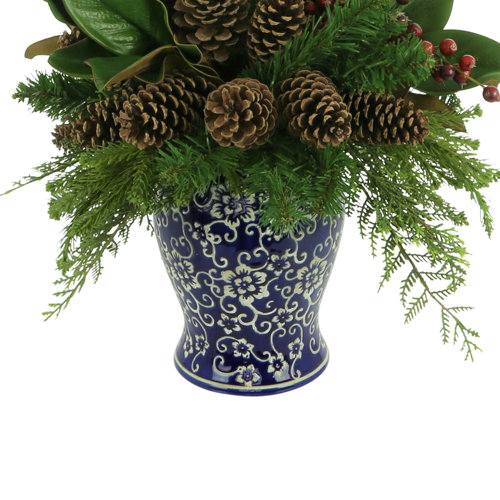 Creative Displays, Inc. Evergreen Arrangement in Vase | Wayfair